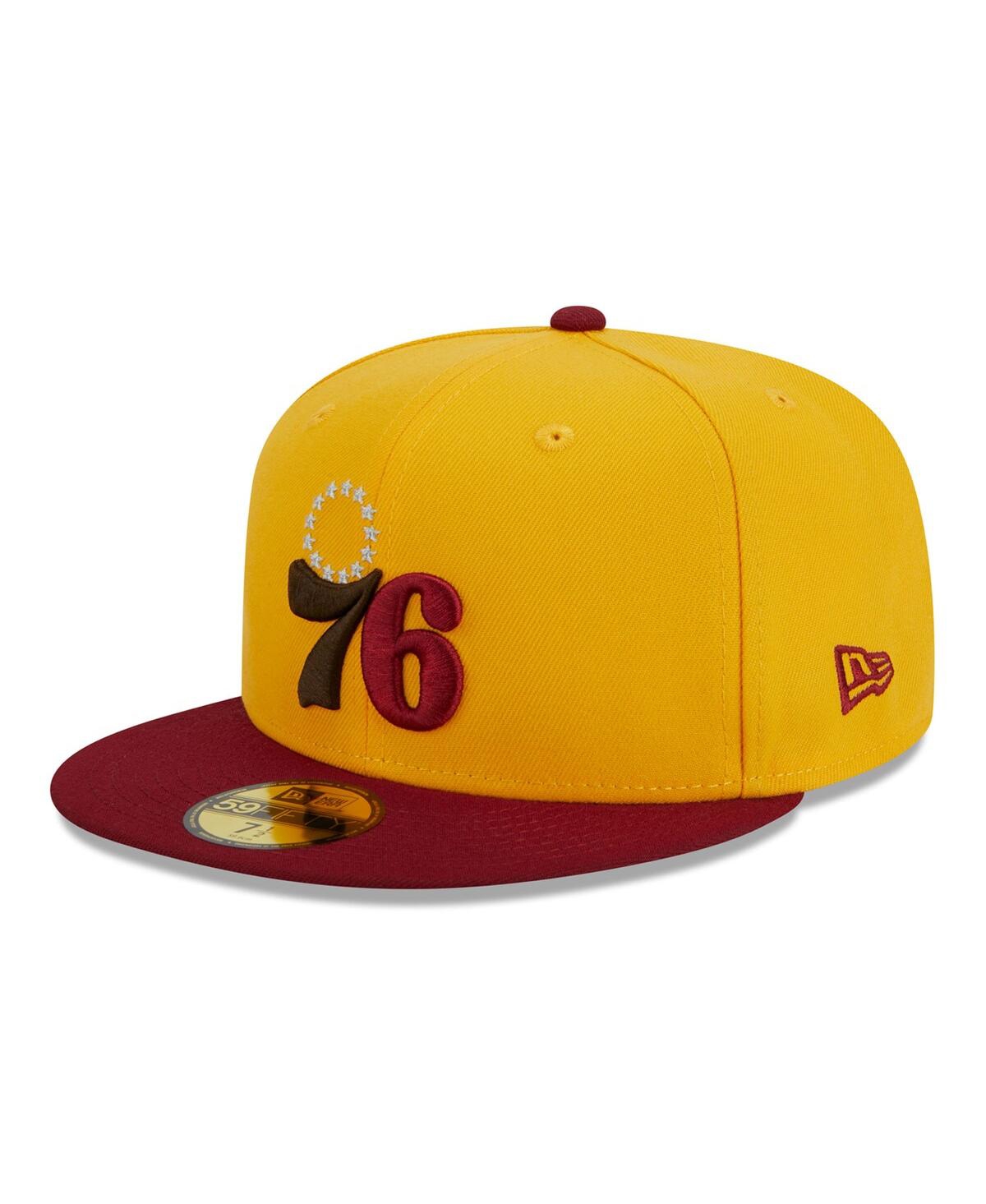 Click here for New Era Mens Yellow/Red Philadelphia 76ers Fall Le... prices