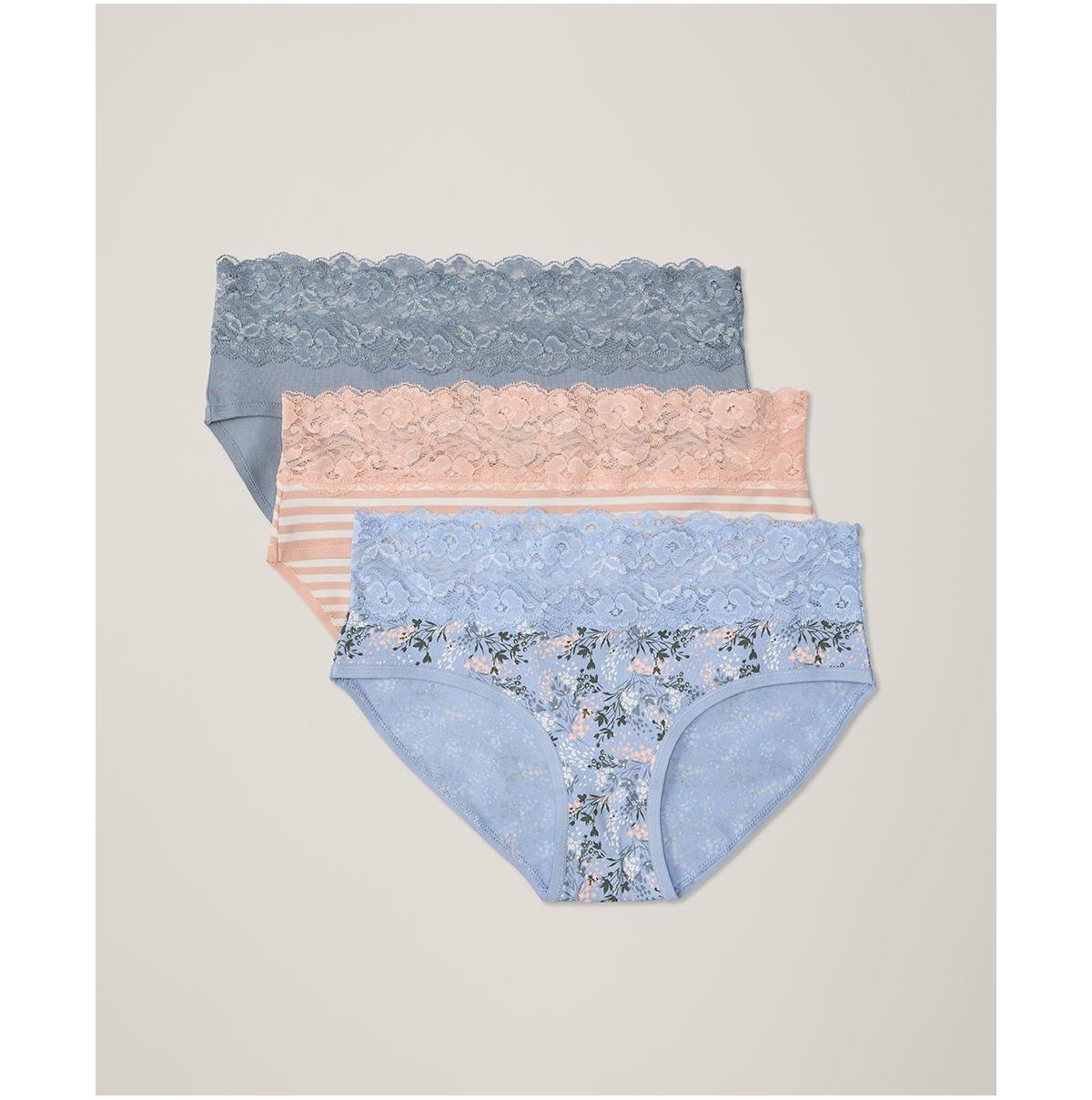 Click here for Pact Womens Organic Cotton Lace Waist Brief 3-Pack... prices