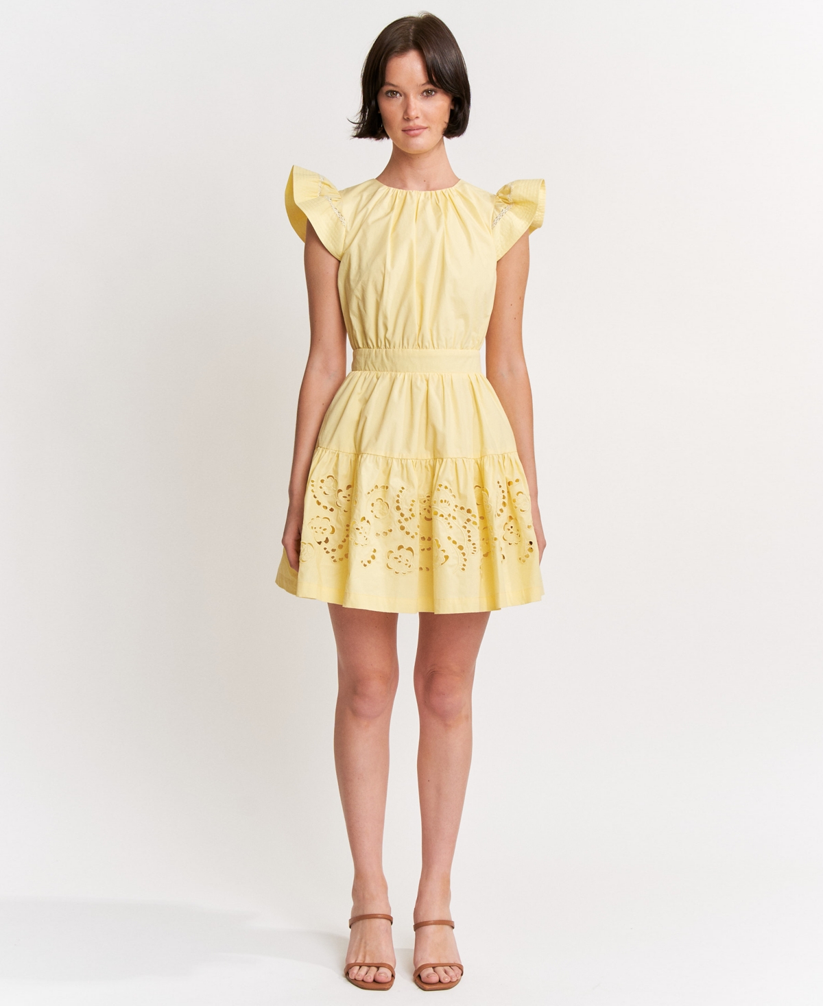 Click here for En Saison Womens Taylor Cotton Eyelet Fit & Flare... prices
