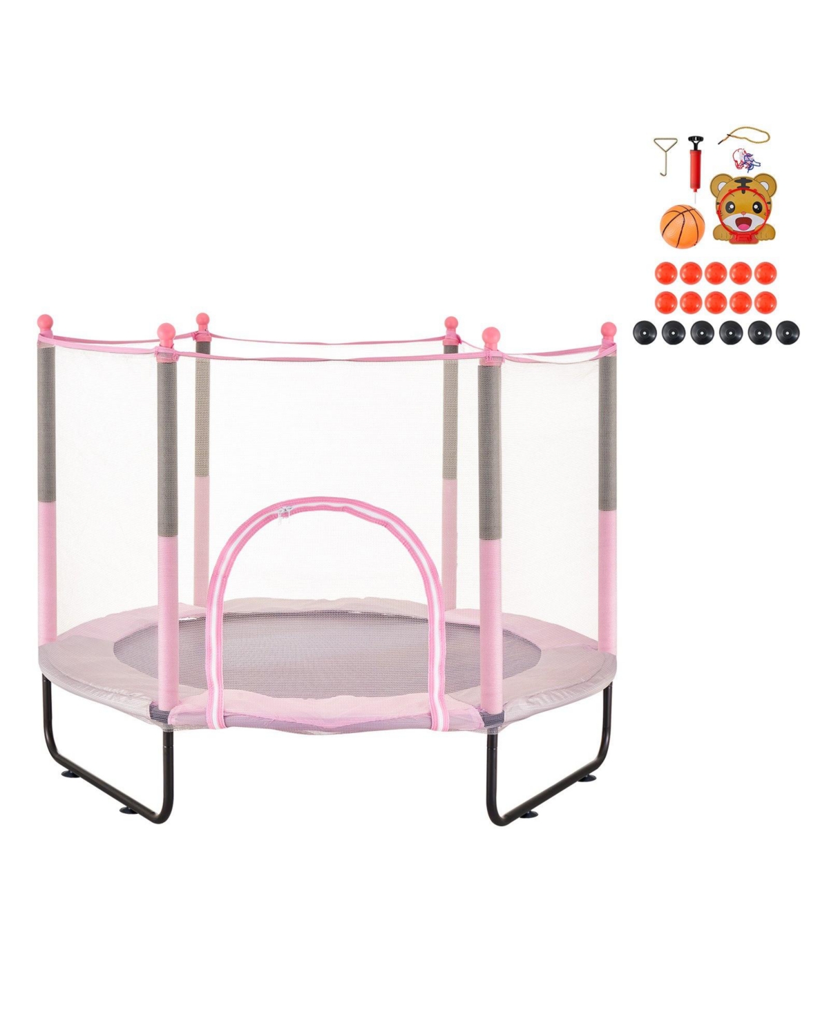 Click here for Slickblue Kids Mini Trampoline with Net Indoor Out... prices