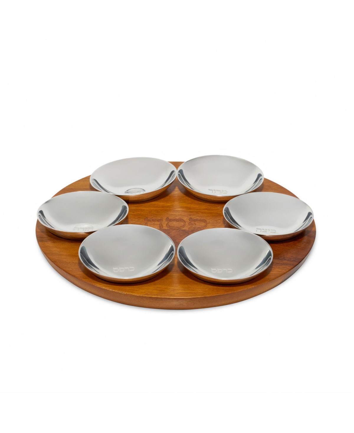 Click here for Nambe Unity Seder Plate - Brown  Silver prices