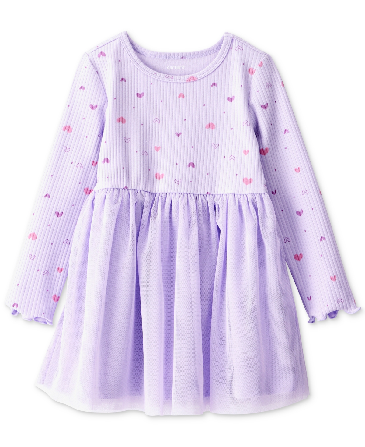 Click here for Carters Toddler Girls Heart-Print Long-Sleeve Tull... prices
