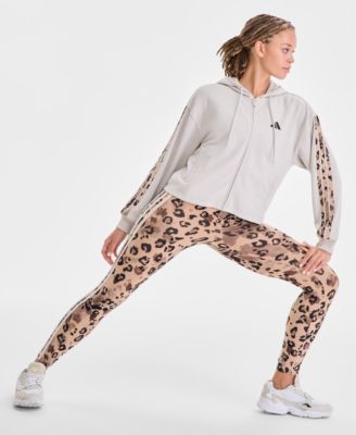 Click here for Adidas Womens Animal Print 3 Stripe French Terry Z... prices