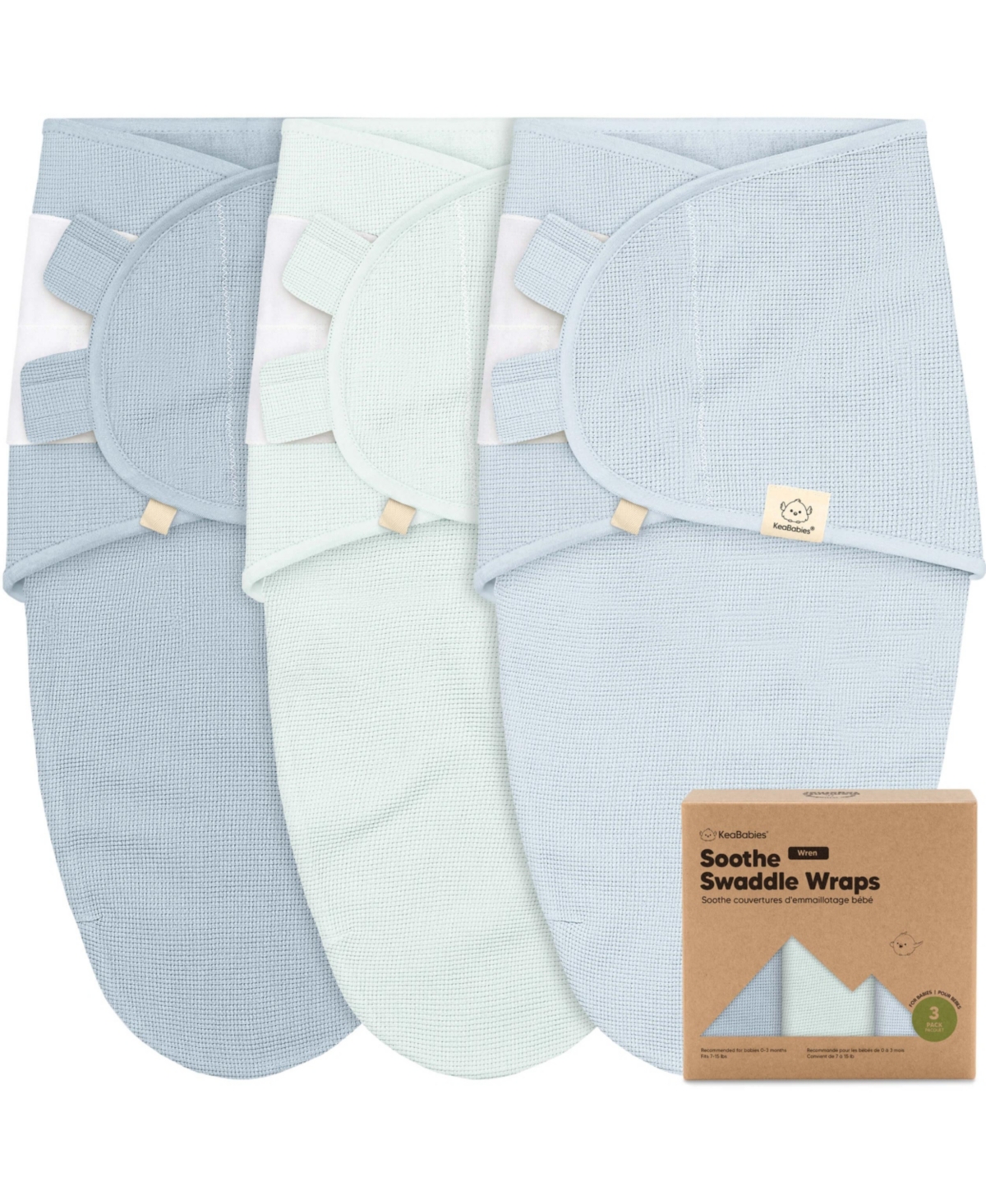Click here for KeaBabies 3pk Soothe Wren Swaddle Sleep Sacks  New... prices