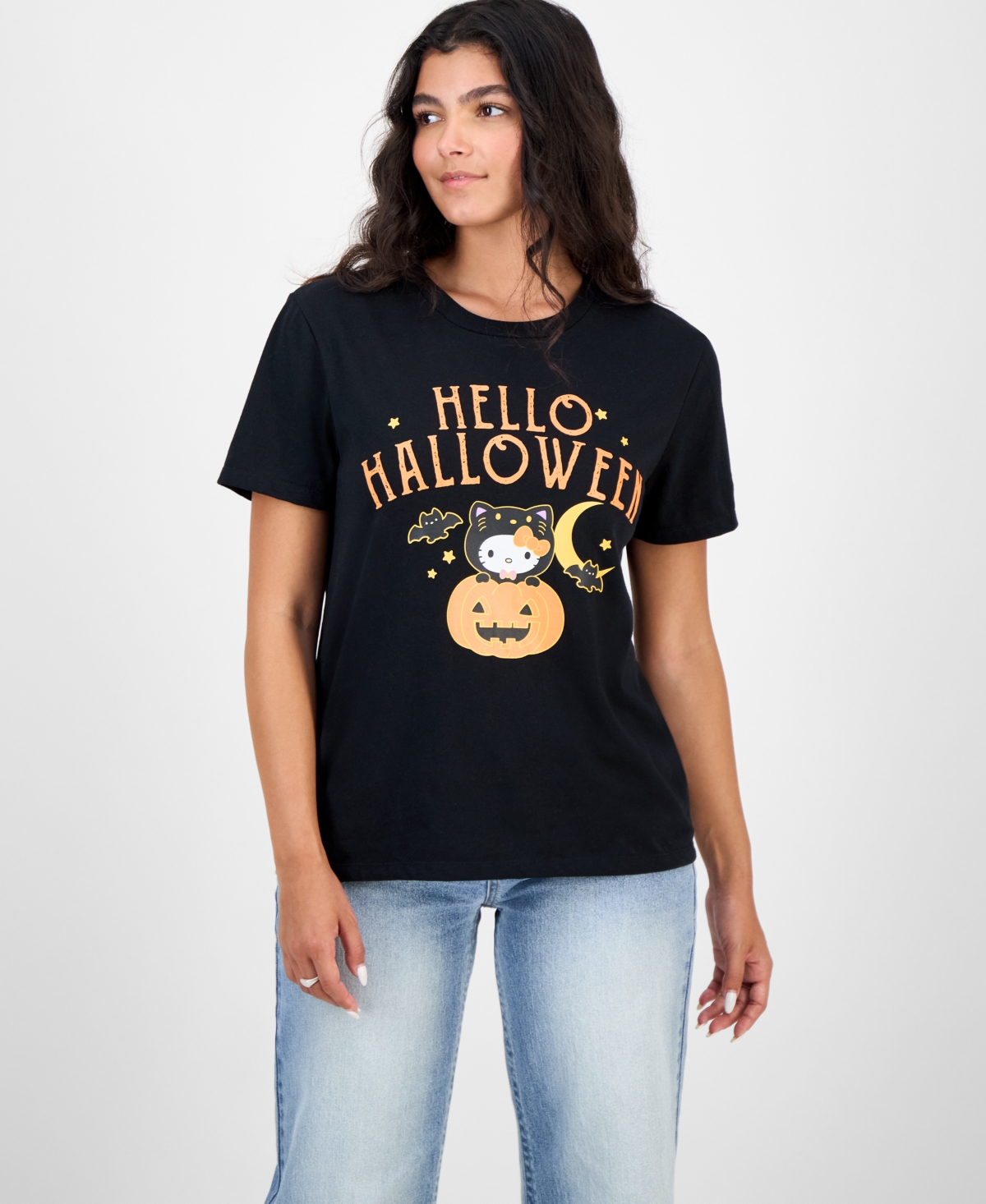 Click here for Love Tribe Juniors Hello Kitty Halloween T-Shirt -... prices