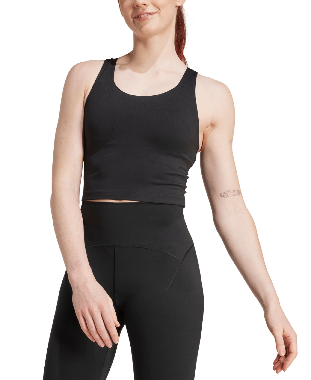 Click here for adidas Womens All Me Medium-Support Sleeveless Tan... prices