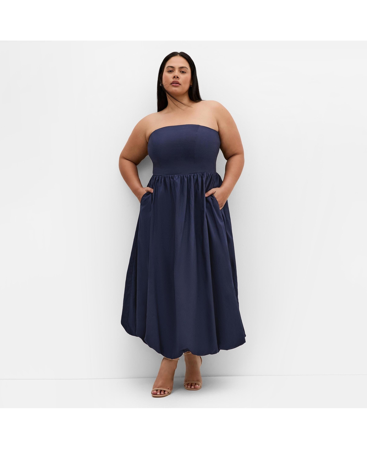 Click here for City Chic Womens Alina Maxi Dress - Navy prices