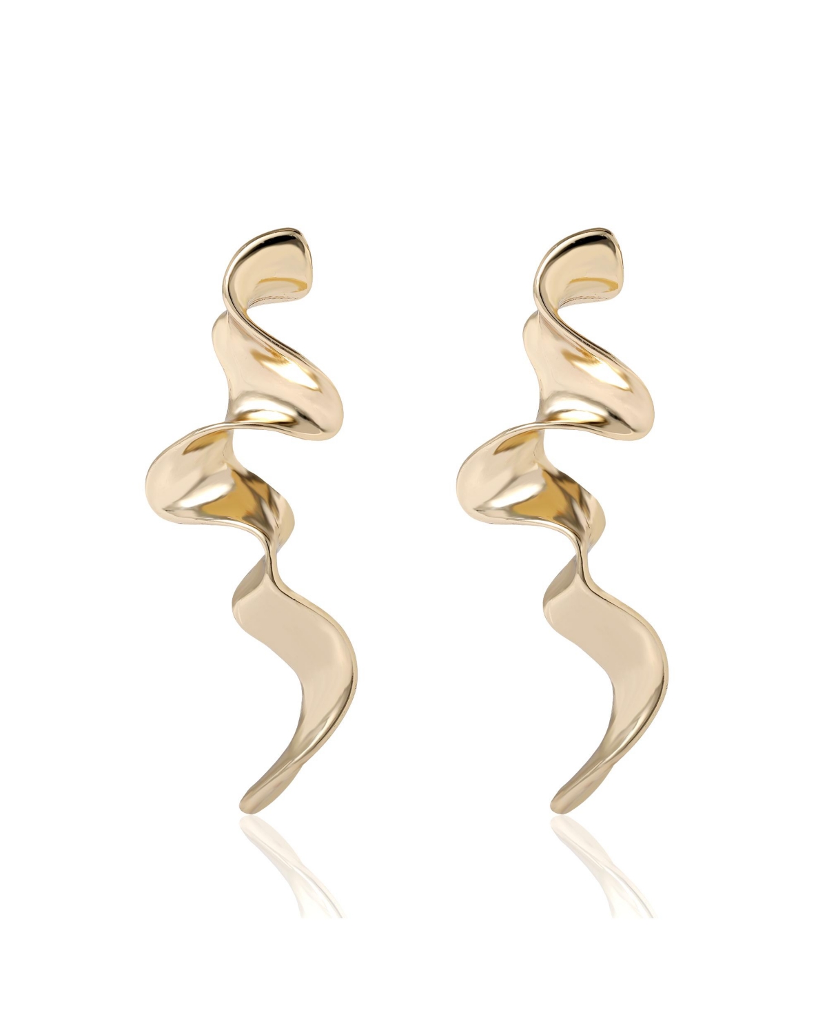 Click here for Bcbg Wavy Statement Drop Earrings - Gold prices