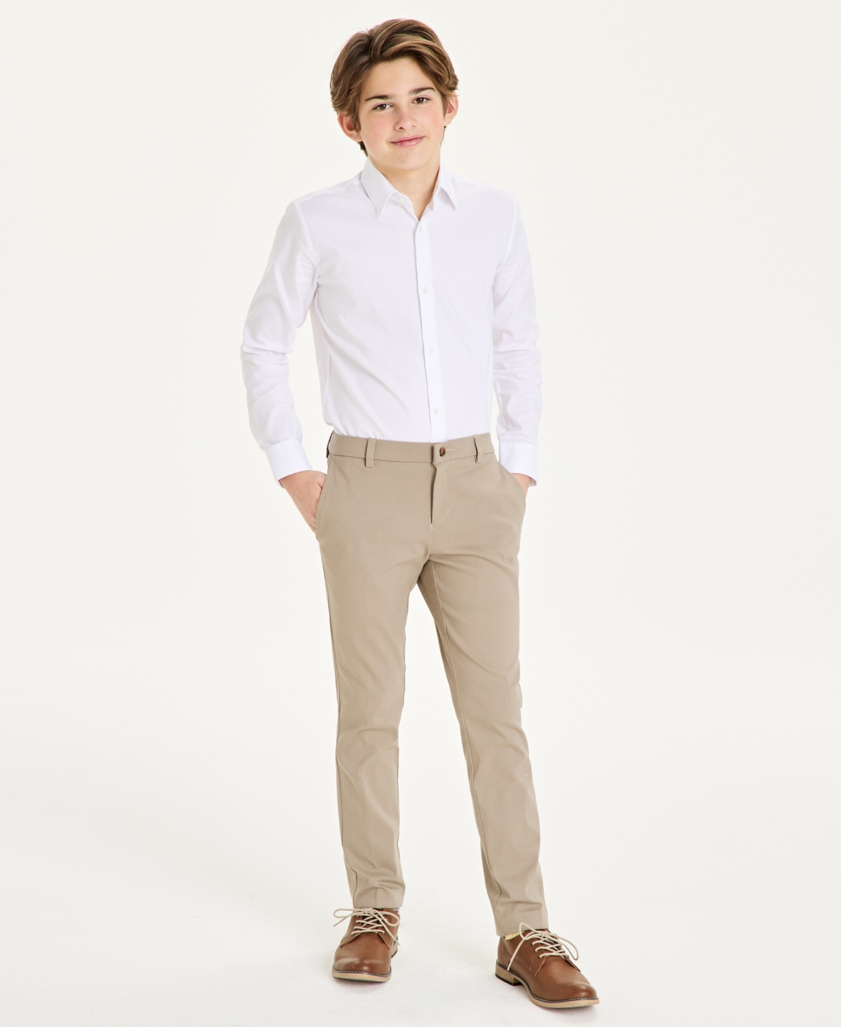 Click here for B By Brooks Brothers Big Boys Classic Pants - Tan prices