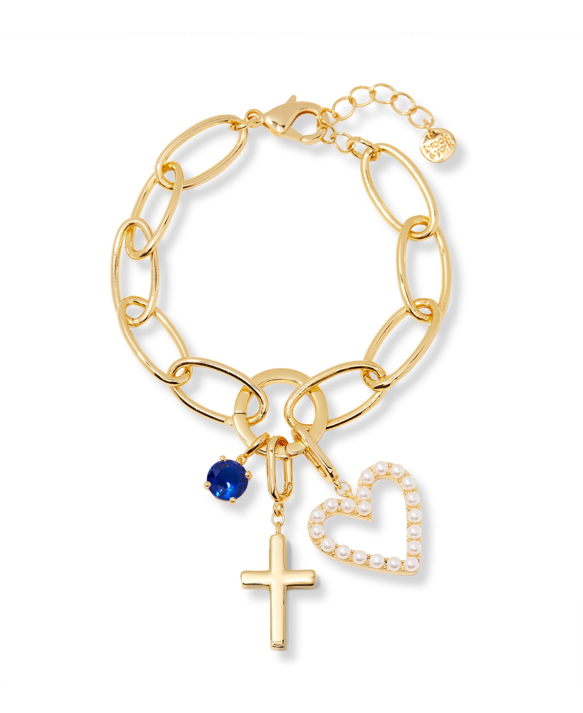 Click here for brook & york Gold Plated Cami Birthstone Cross Cha... prices