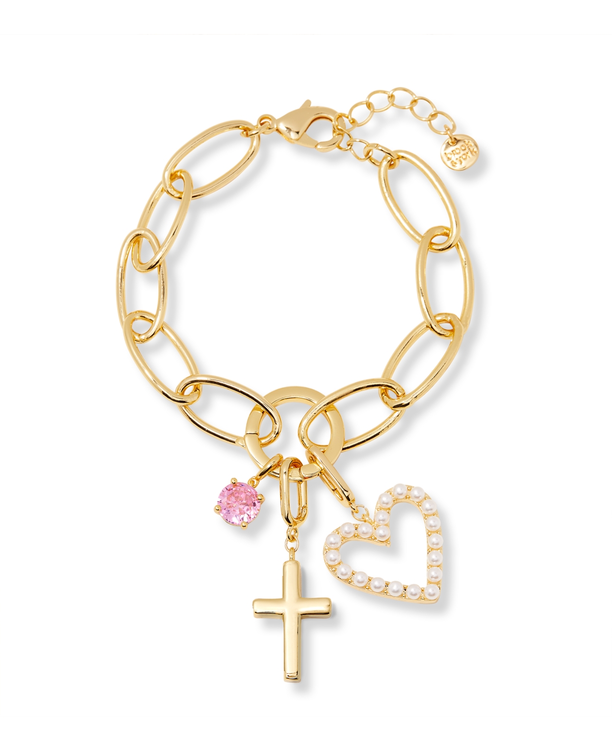 Click here for brook & york Gold Plated Cami Birthstone Cross Cha... prices