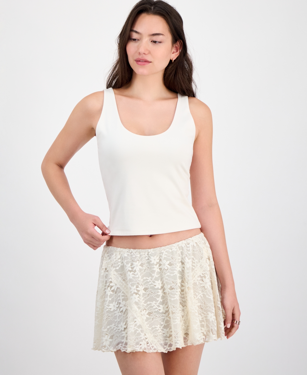 Click here for Hippie Rose Juniors Scoop-Neck Tank Top - White prices