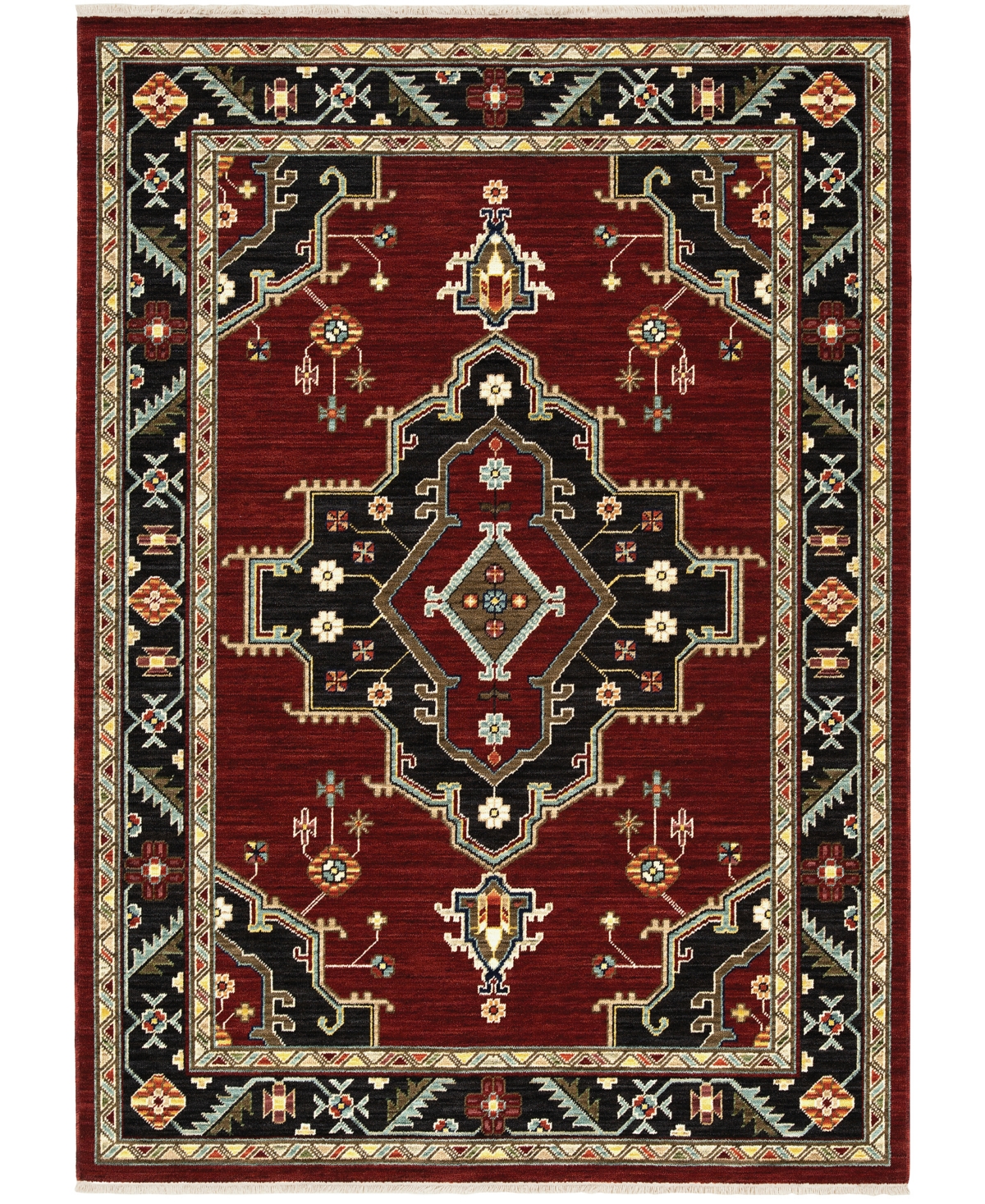 Click here for Oriental Weavers Lilihan 092R6 2x3 Area Rug - Red prices
