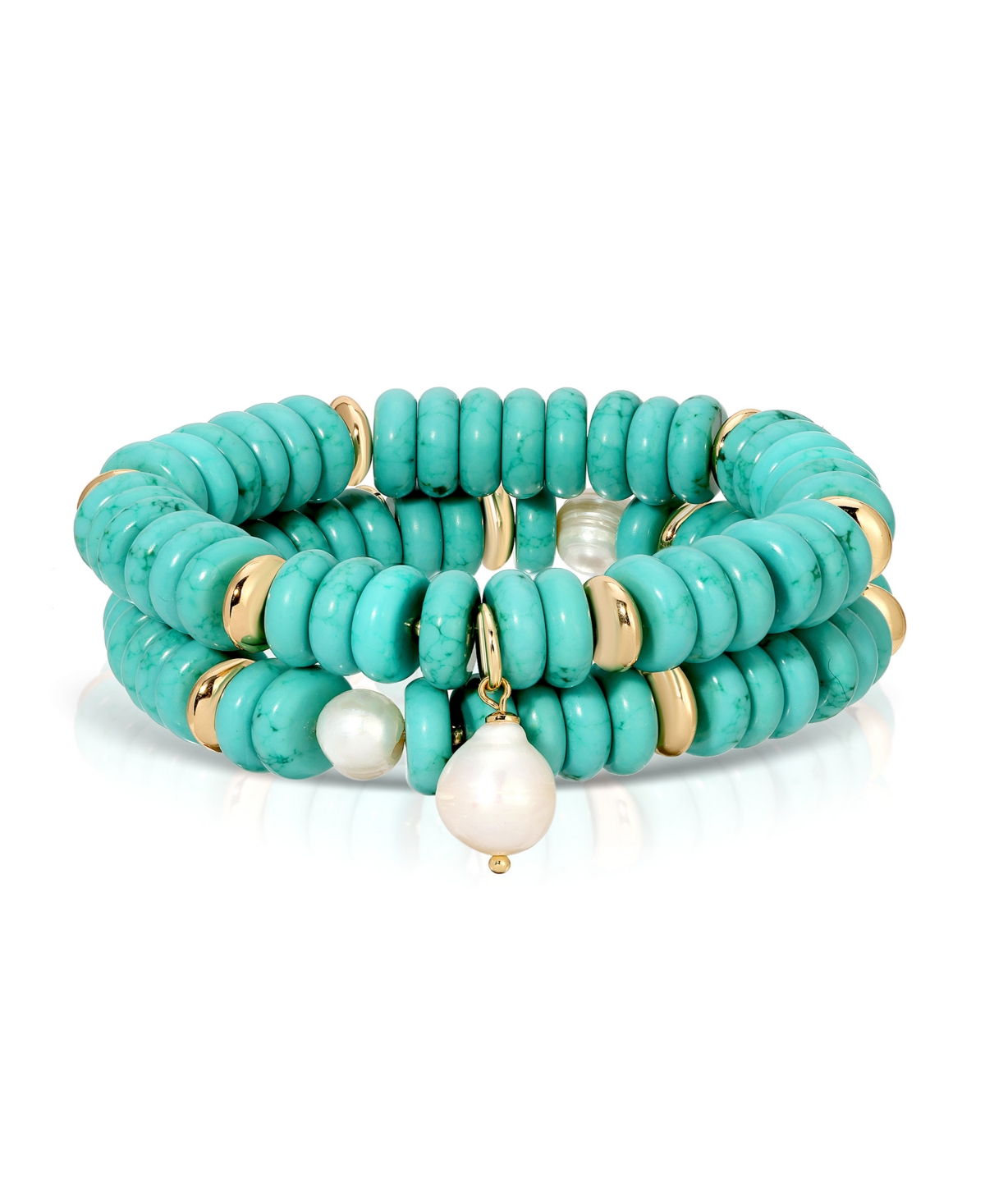 Click here for Ettika Amalfi Stretch Bracelet Set - Turquoise prices