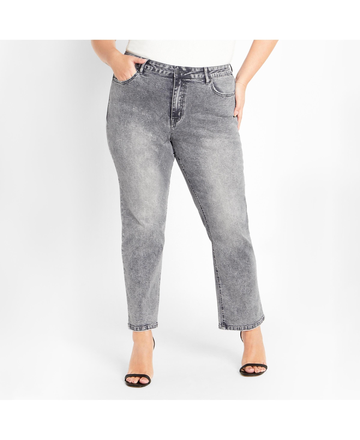 Click here for City Chic Plus Size Harley Fit Keyla Straight Jean... prices