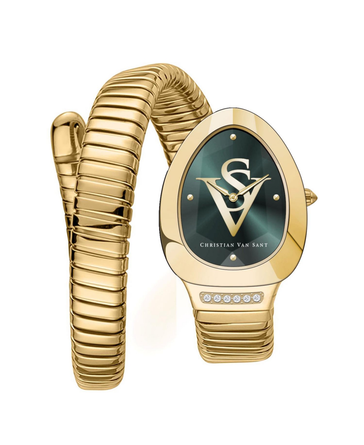 Click here for Christian Van Sant Womens Naga Green Dial Watch -... prices