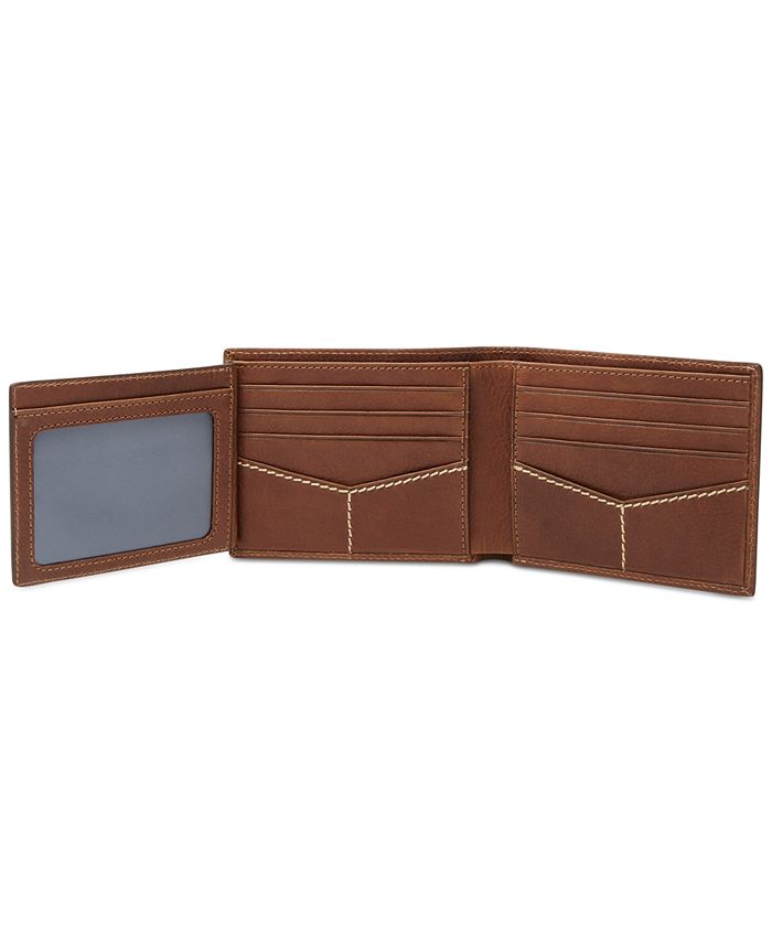 Fossil Turk RFID-Blocking Flip ID Leather Bifold - Macy's