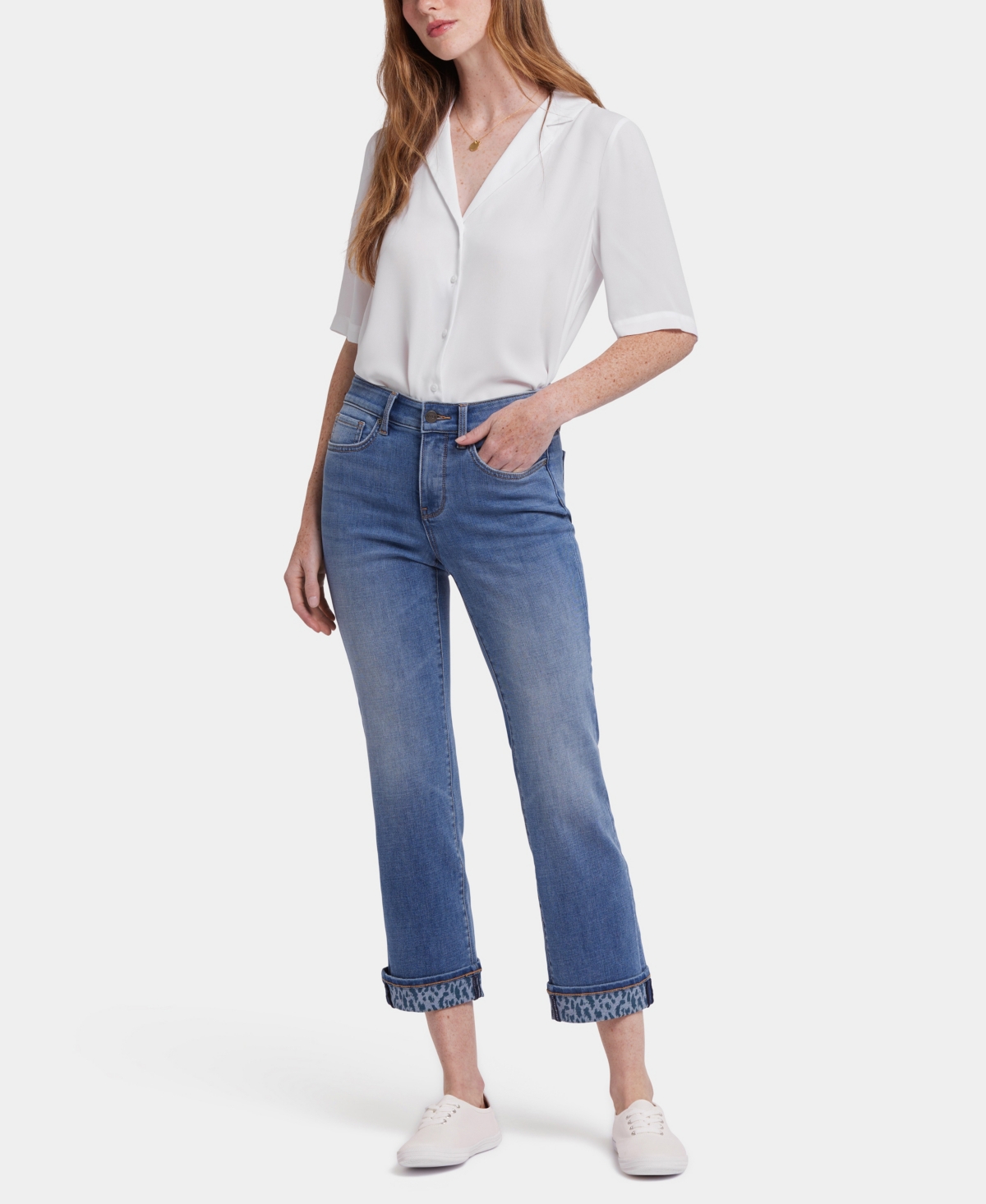 Click here for Nydj Womens Marilyn Straight Ankle Jeans with Prin... prices