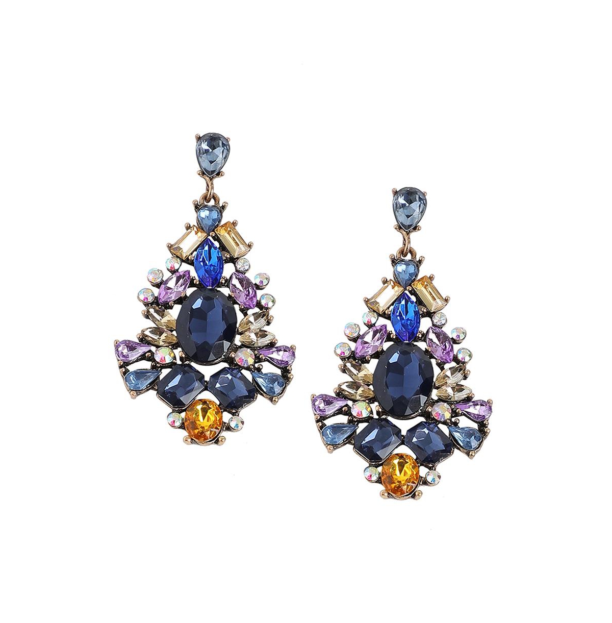 Click here for Sohi Womens Royal Drop Earrings - Blue prices