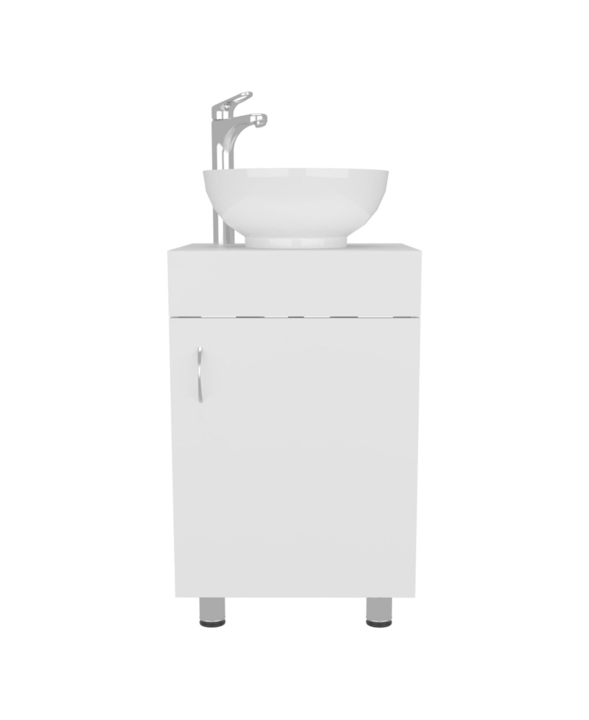 Click here for Vicksburg Bathroom Vanity  1 Door  4 Legs  White -... prices