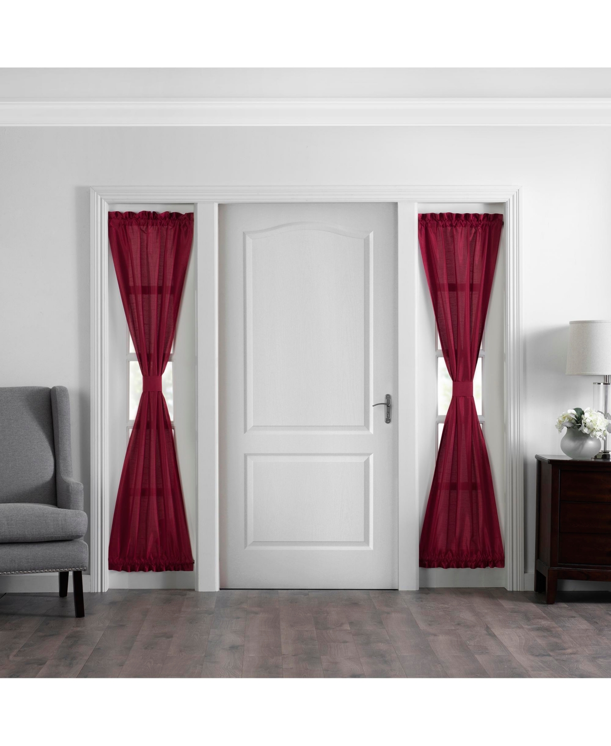 Click here for Colette Faux Silk 28 x 72 Sidelight Door Window Pa... prices