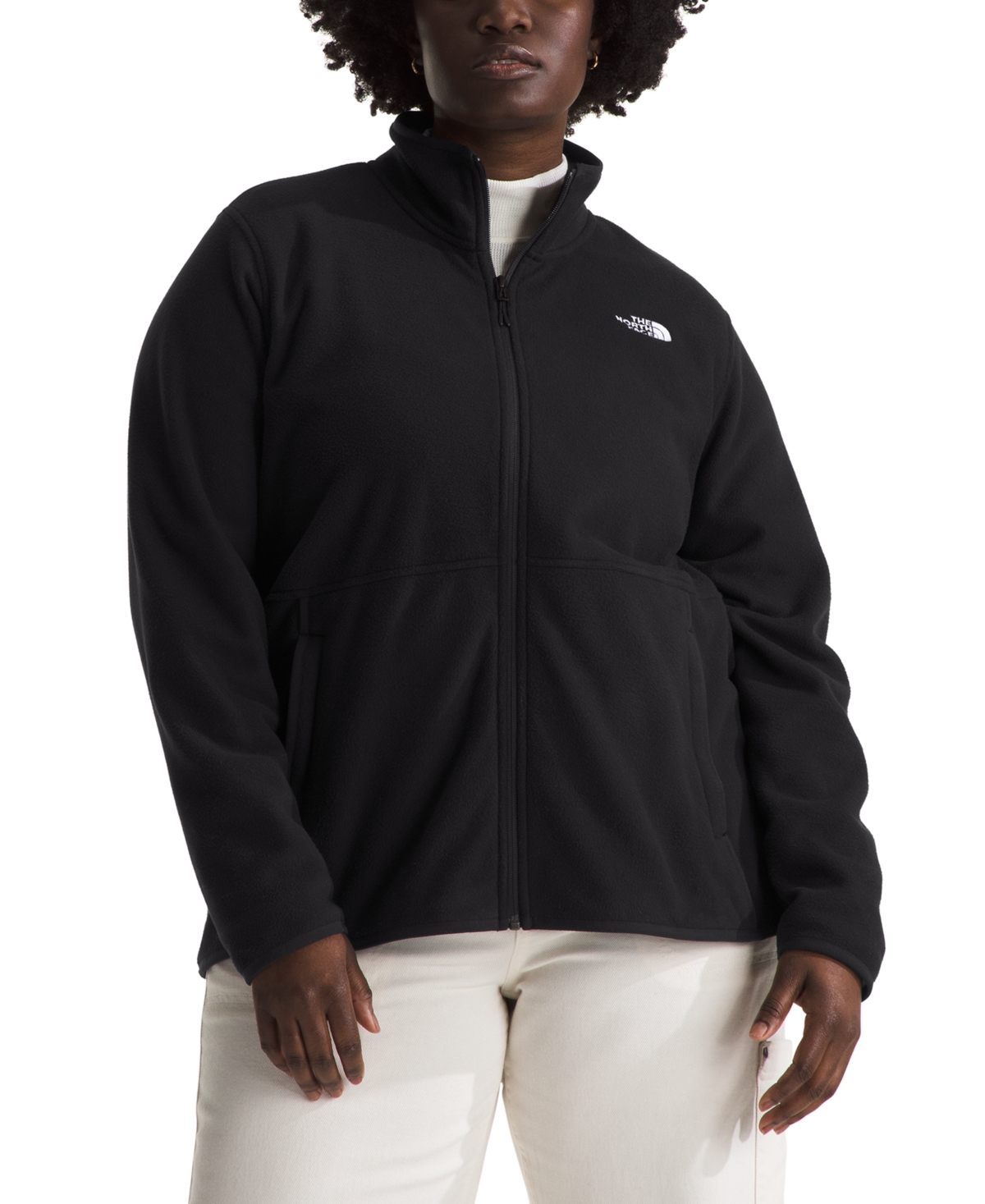Click here for The North Face Womens Plus Size Colorblocked Zip-F... prices