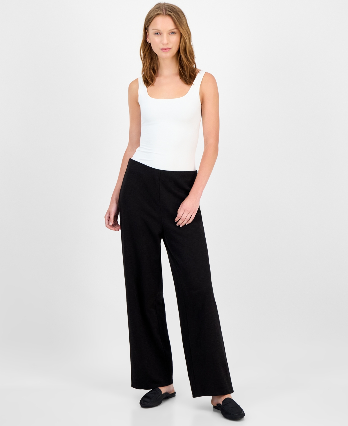 Click here for Eileen Fisher Womens Cotton Pull-On Pants - Black prices