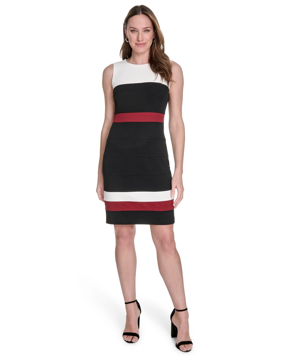 Click here for Tommy Hilfiger Womens Scuba Crepe Colorblocked She... prices