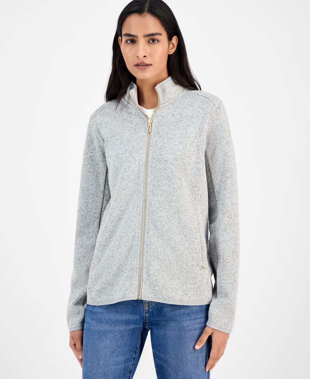 Click here for Nautica Jeans Womens Zip-Front Fleece Sweater jack... prices