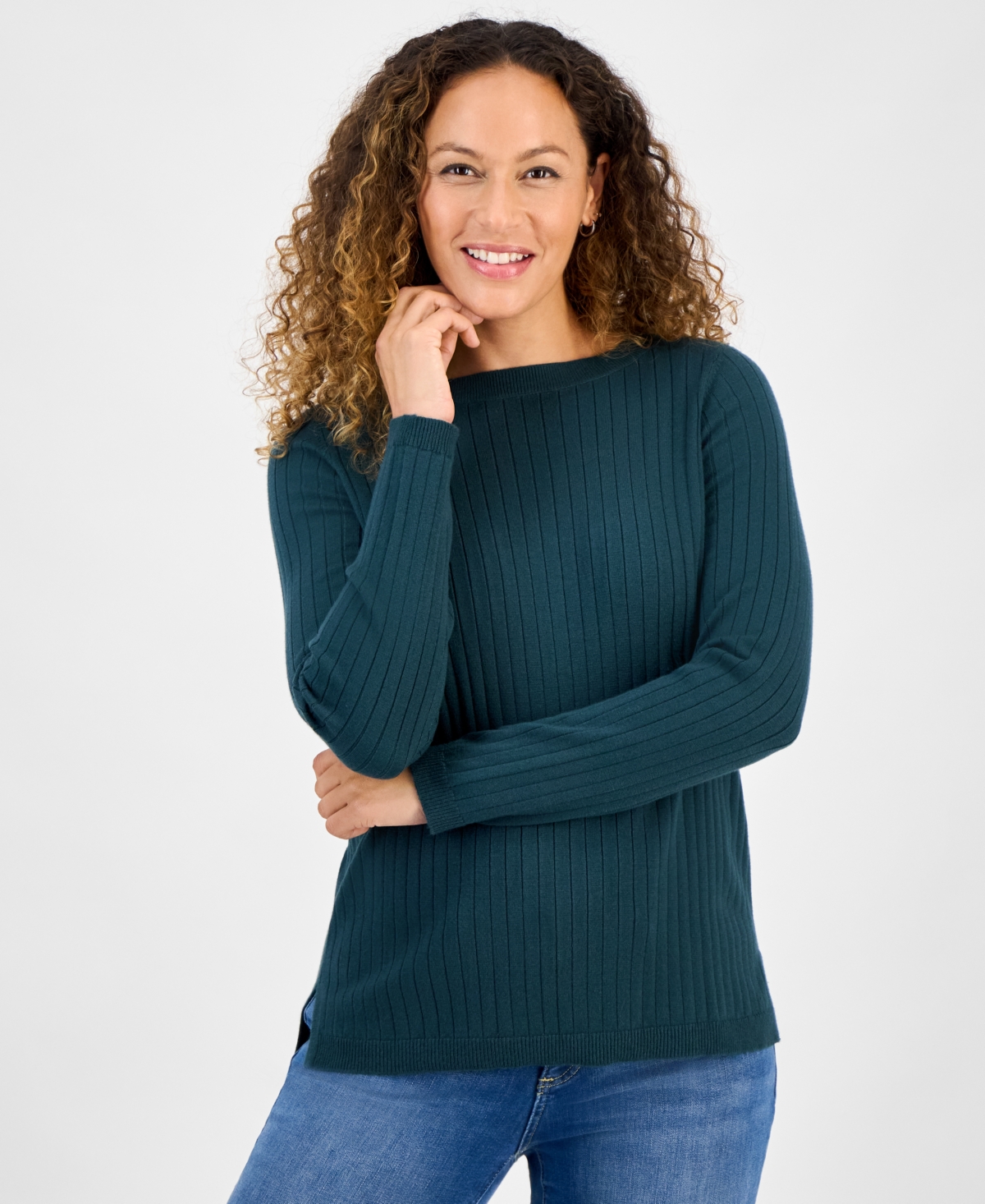 Click here for Style & Co Petite Boat-Neck Sweater  Macys Exclusi... prices
