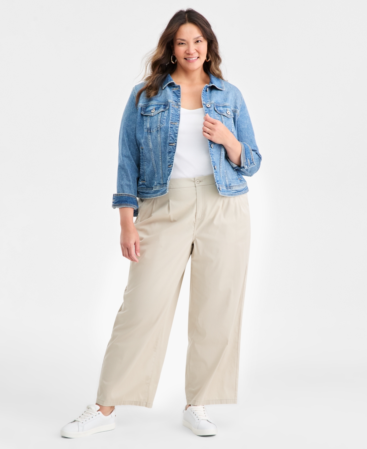 Click here for Style & Co Plus Size Pleated Straight-Leg Pant  Ma... prices
