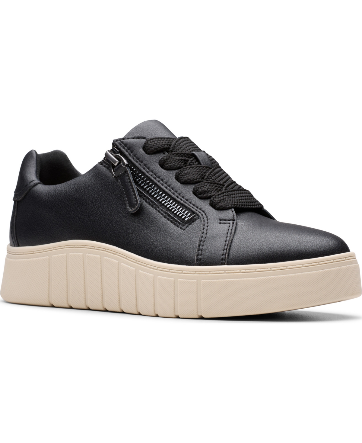 Click here for Clarks Womens Mykah Joy Round Toe Sneakers - Black... prices
