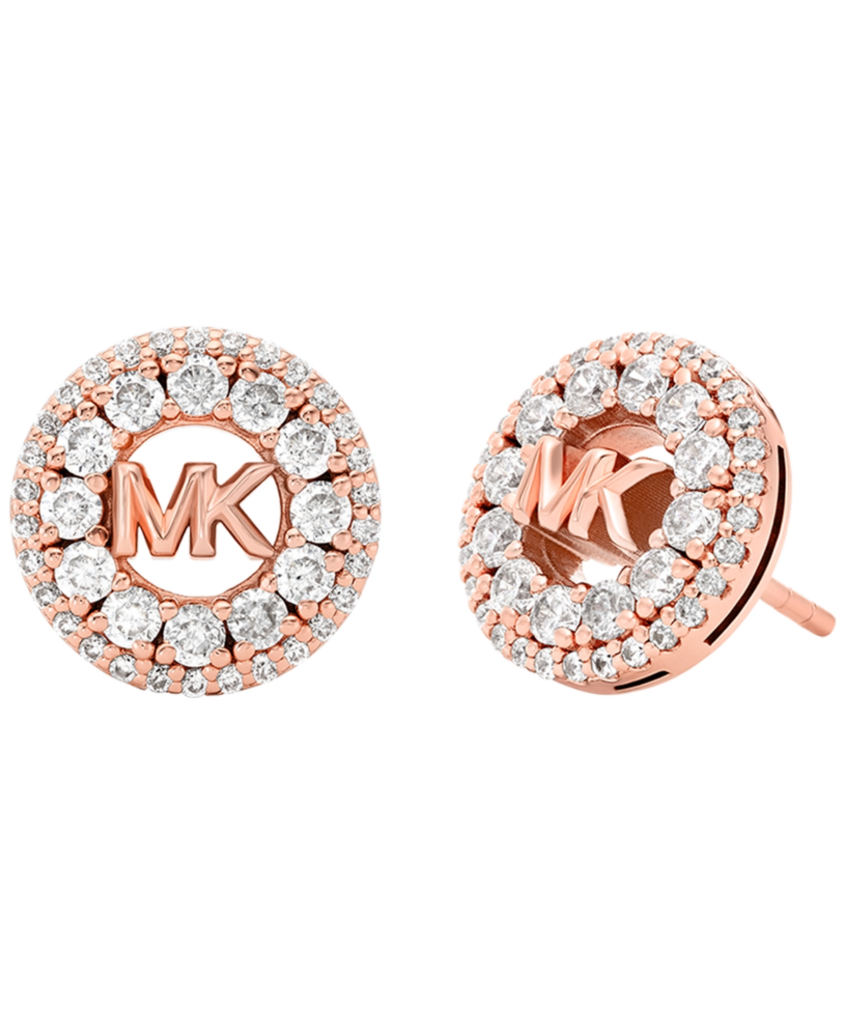 Click here for Michael Kors Cubic Zirconia Logo Stud Earrings - R... prices