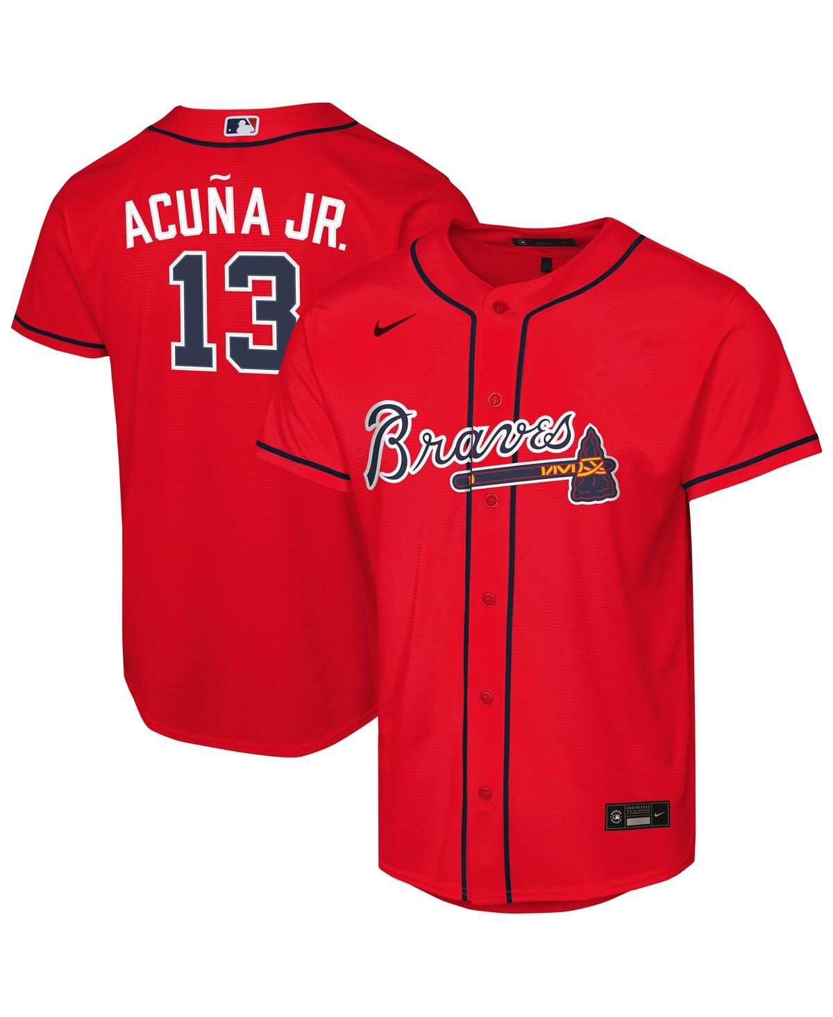 Click here for Nike Big Boys and Girls Ronald Acuna Jr. Red Atlan... prices
