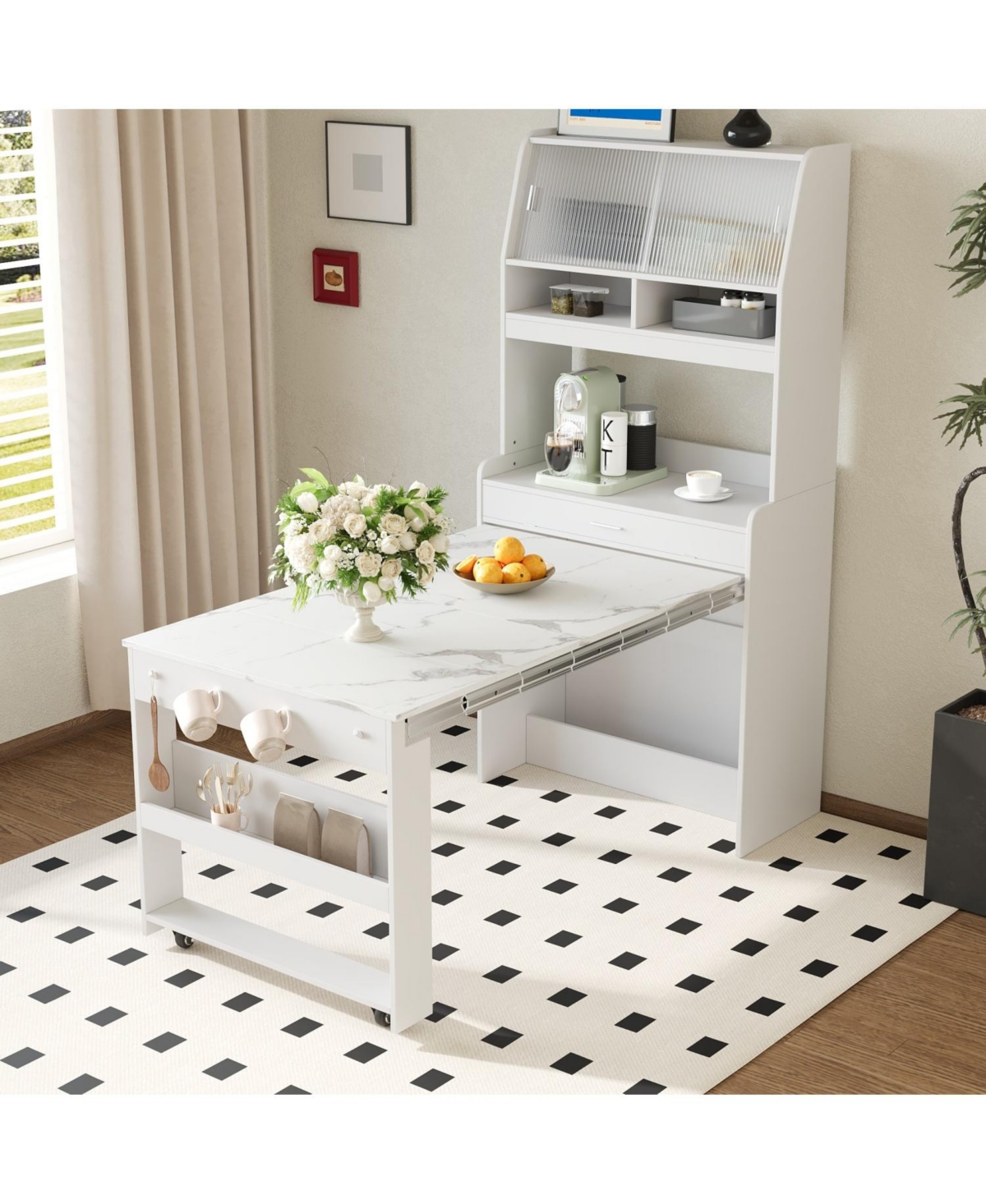 Click here for Streamdale Furniture Compact Buffet Hutch Foldable... prices