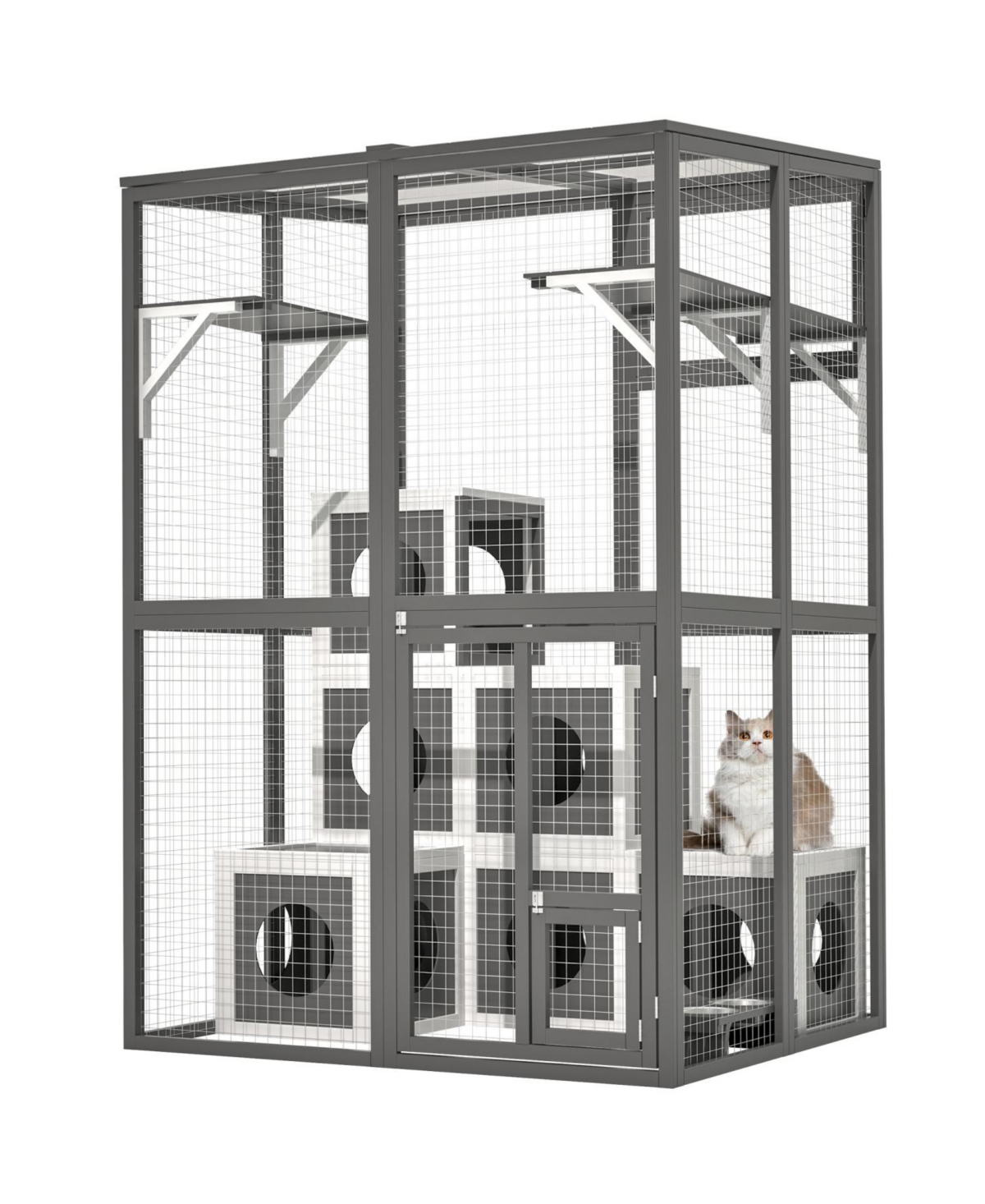 Click here for Streamdale Furniture Outdoor Wooden Cat Catio - La... prices