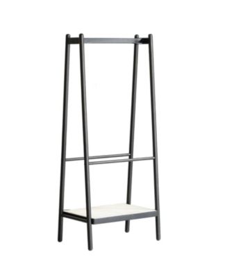 Streamdale Furniture Oak & Rattan Clothes Rack - Macy's