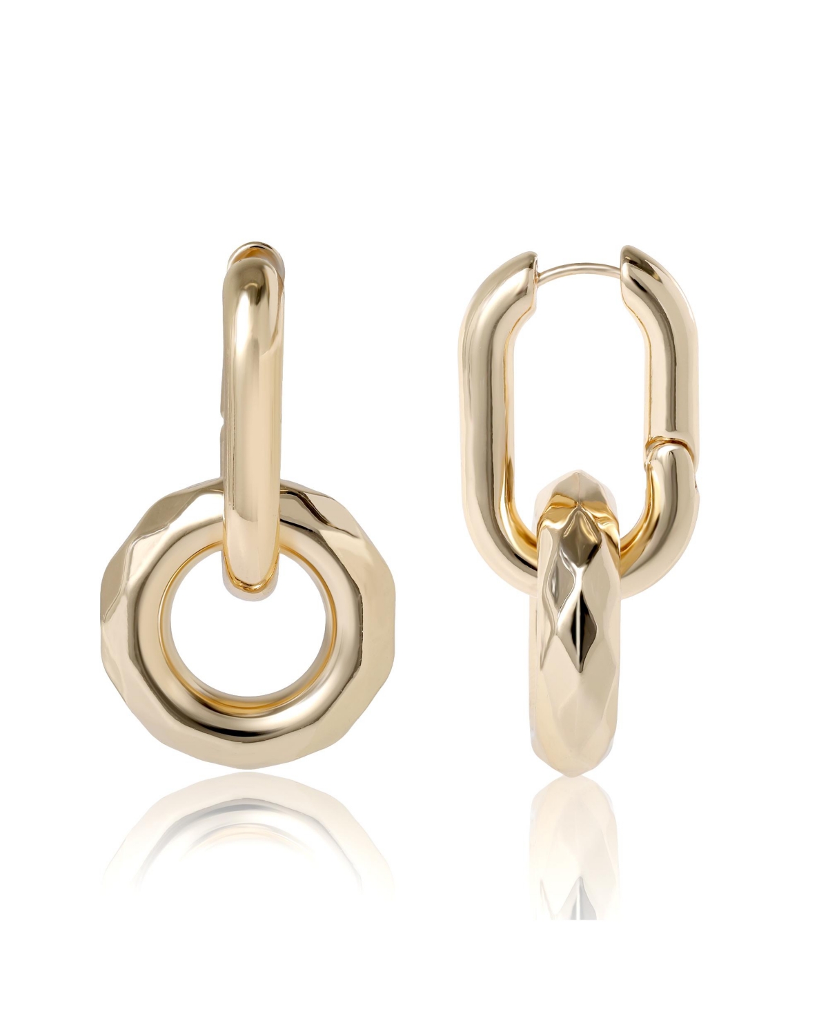 Click here for Bcbg Gold-Tone Modern Hoop Earrings - Gold prices