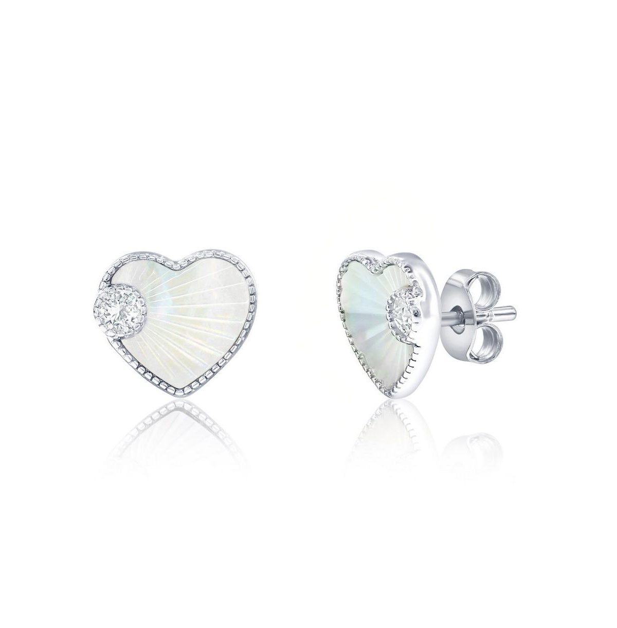Click here for Caribbean Treasures Sterling Silver  D-c Heart Mop... prices