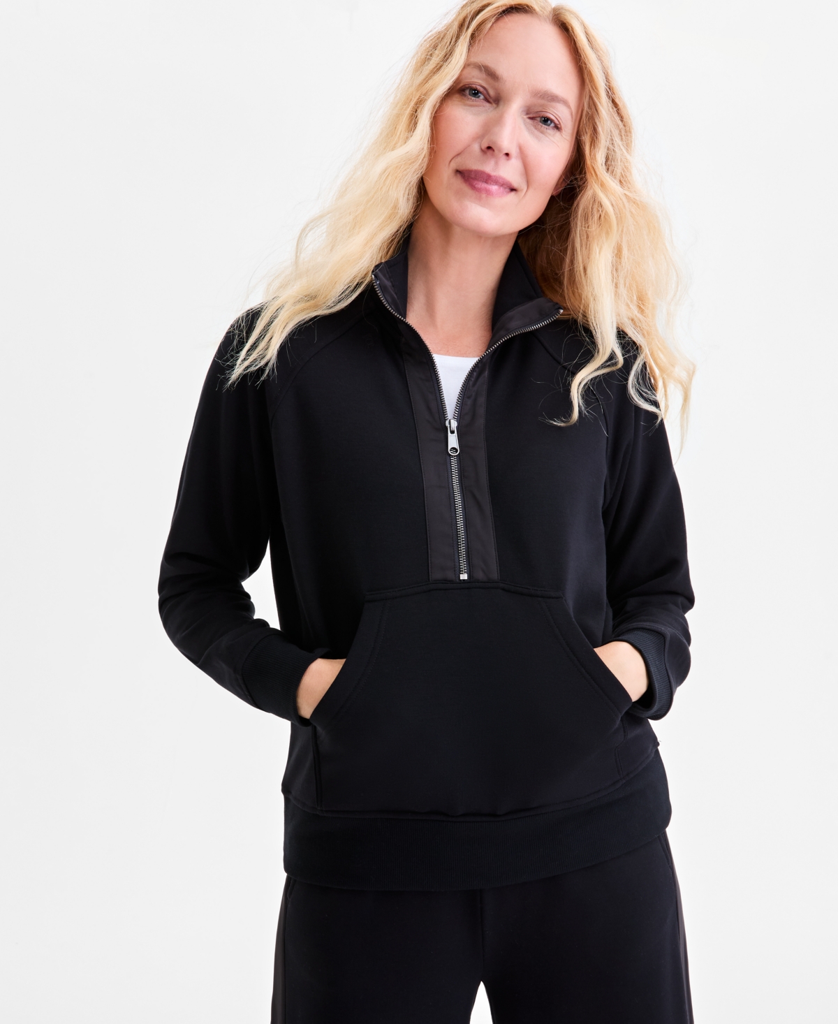 Click here for Style & Co Womens Luxe Fleece Half-Zip Sweatshirt... prices