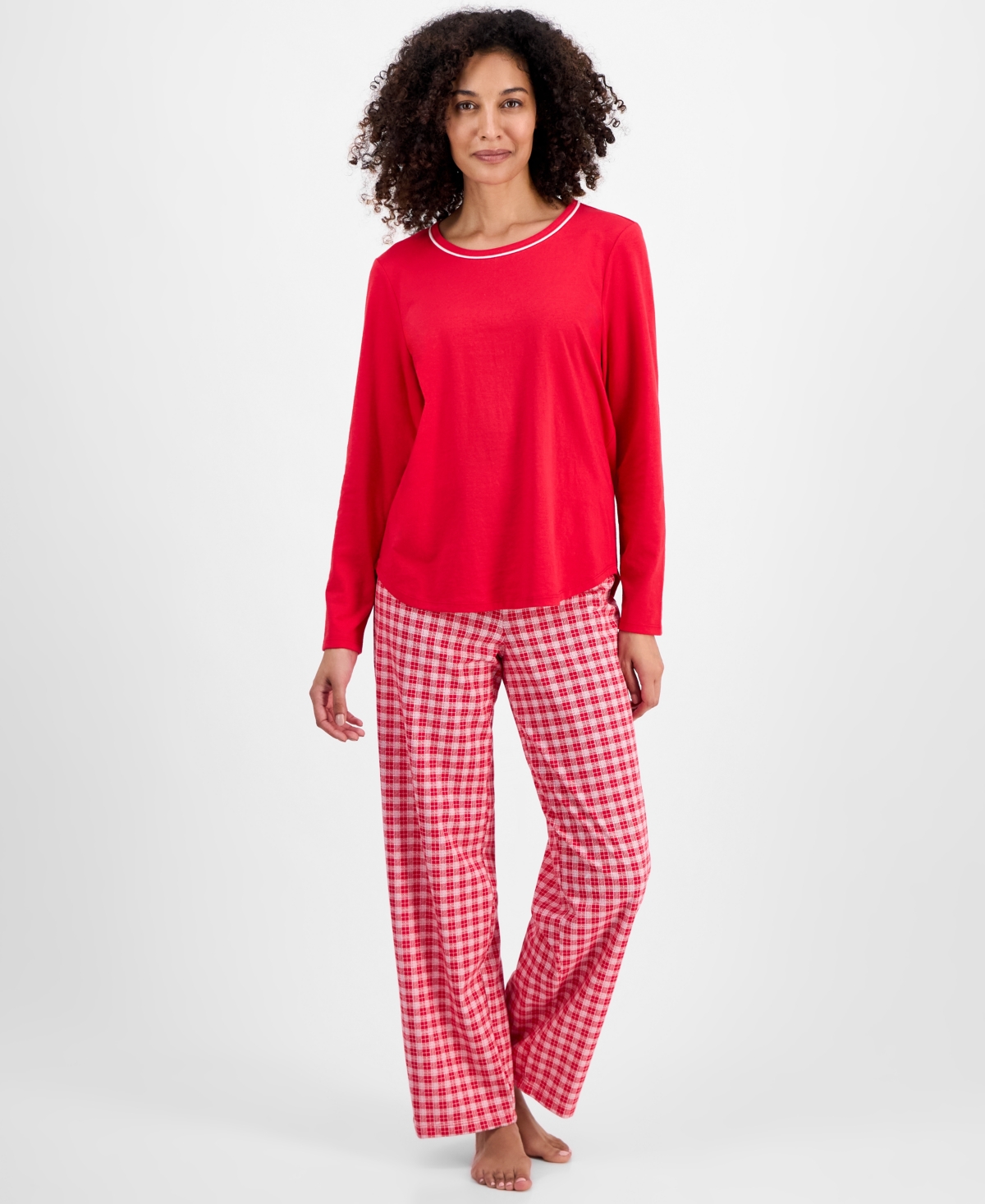 Click here for Charter Club Womens Long-Sleeve Jersey Pajama Set... prices
