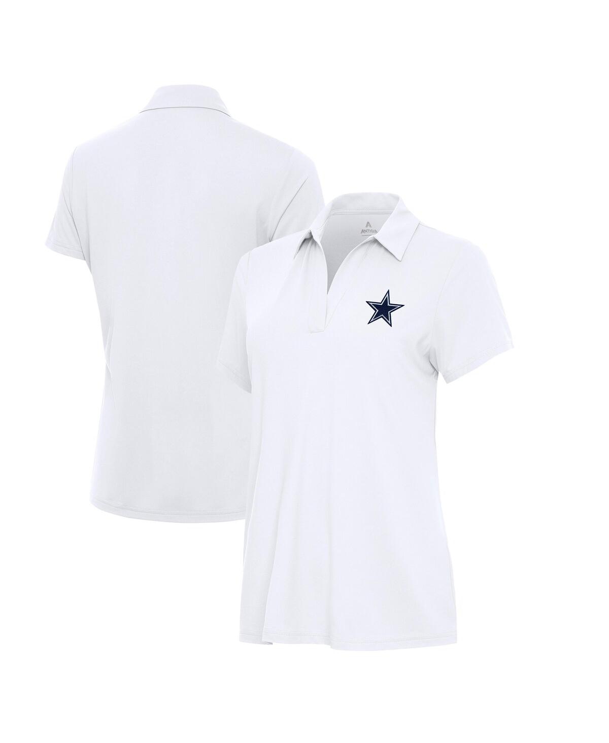 Click here for Antigua Womens White Dallas Cowboys Era V-Neck Pol... prices
