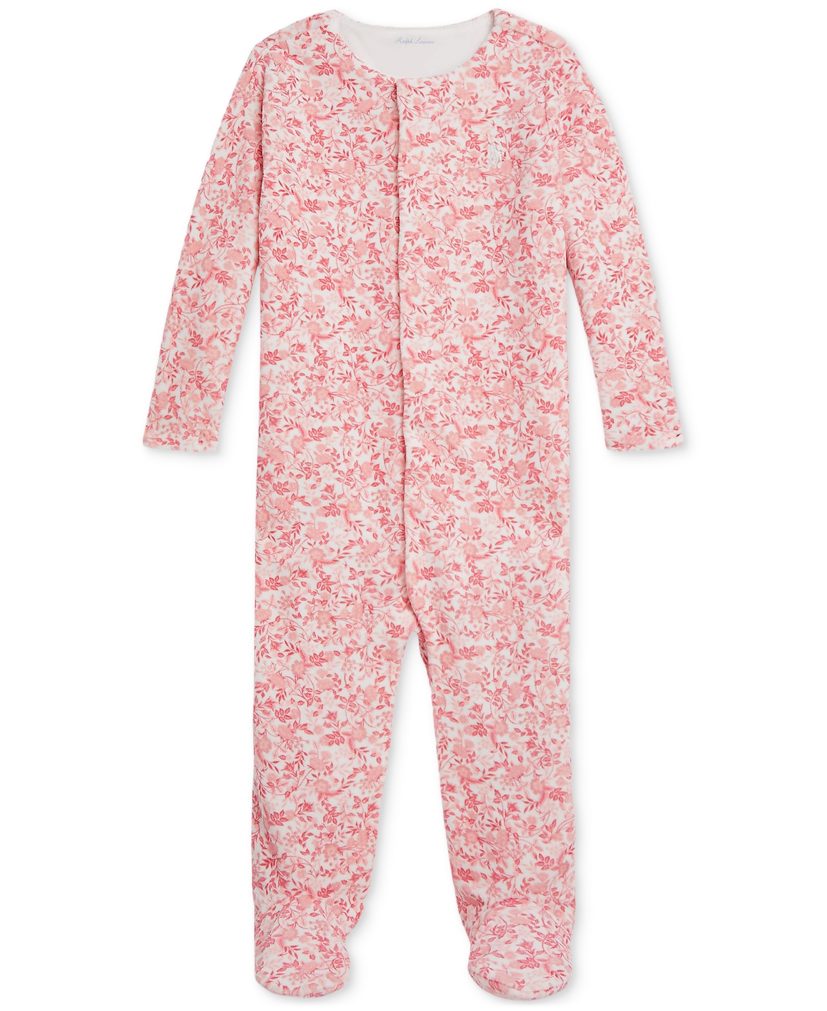Click here for Polo Ralph Lauren Baby Girls Floral Velour Coveral... prices
