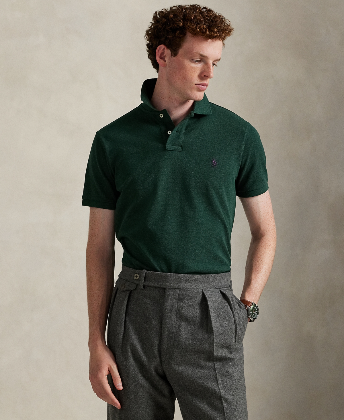 Click here for Polo Ralph Lauren Mens Cotton Custom Slim Fit Mesh... prices