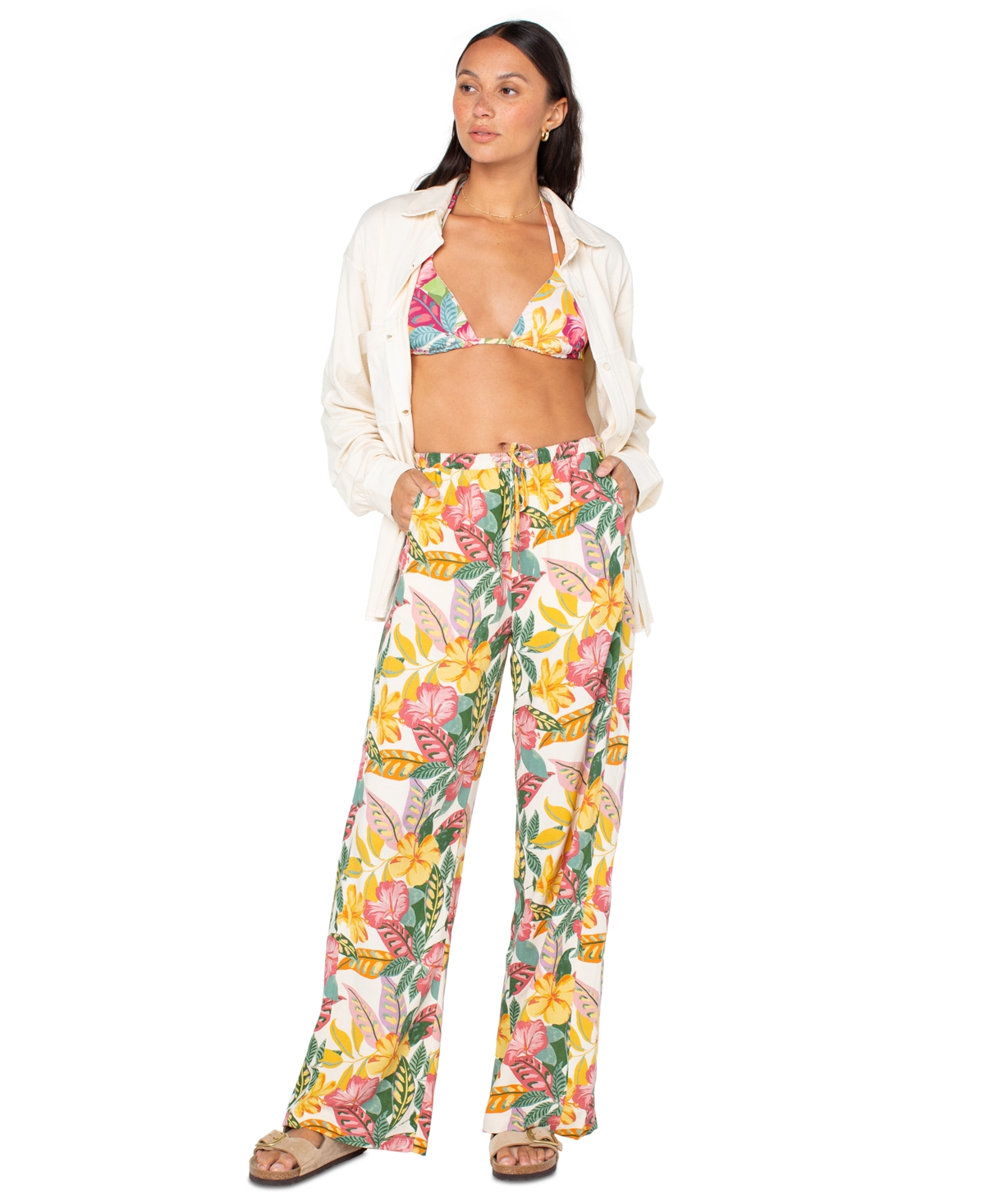 Click here for Roxy Juniors So Precious Floral Drawstring-Waist P... prices
