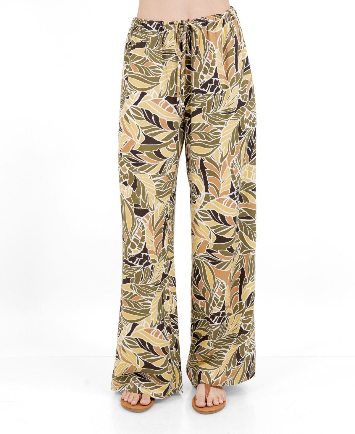 Click here for Fever Womens Allover Printed Drawstring Pants - Ol... prices