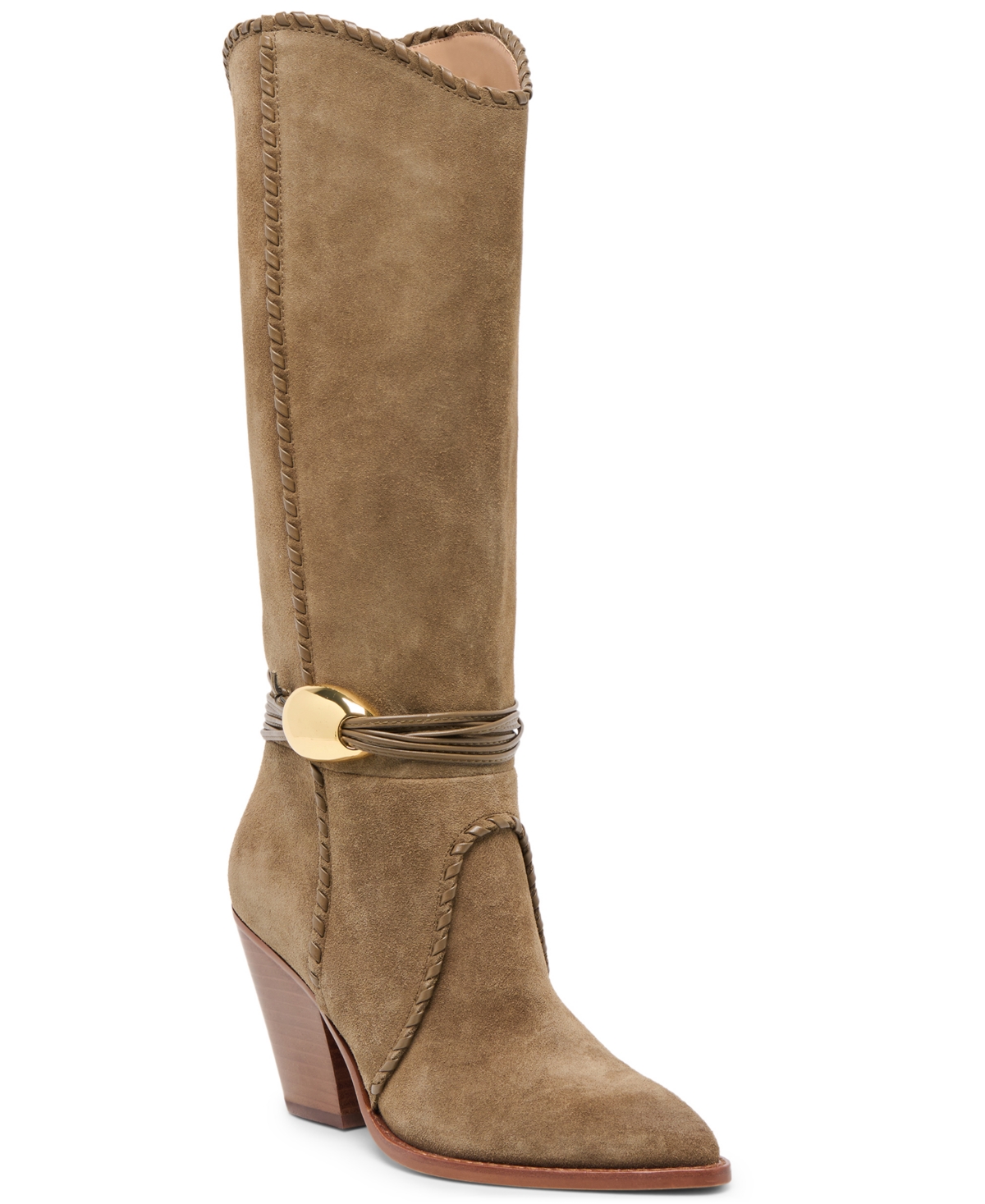 Click here for Dolce Vita Womens Jody Whipstitch Tall Heeled West... prices