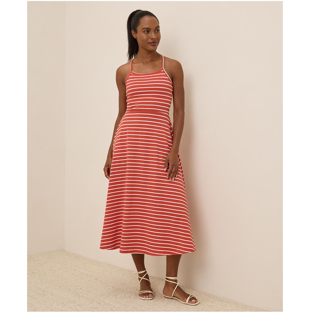 Click here for Pact Womens Organic Cotton Fit & Flare Midi Dress... prices