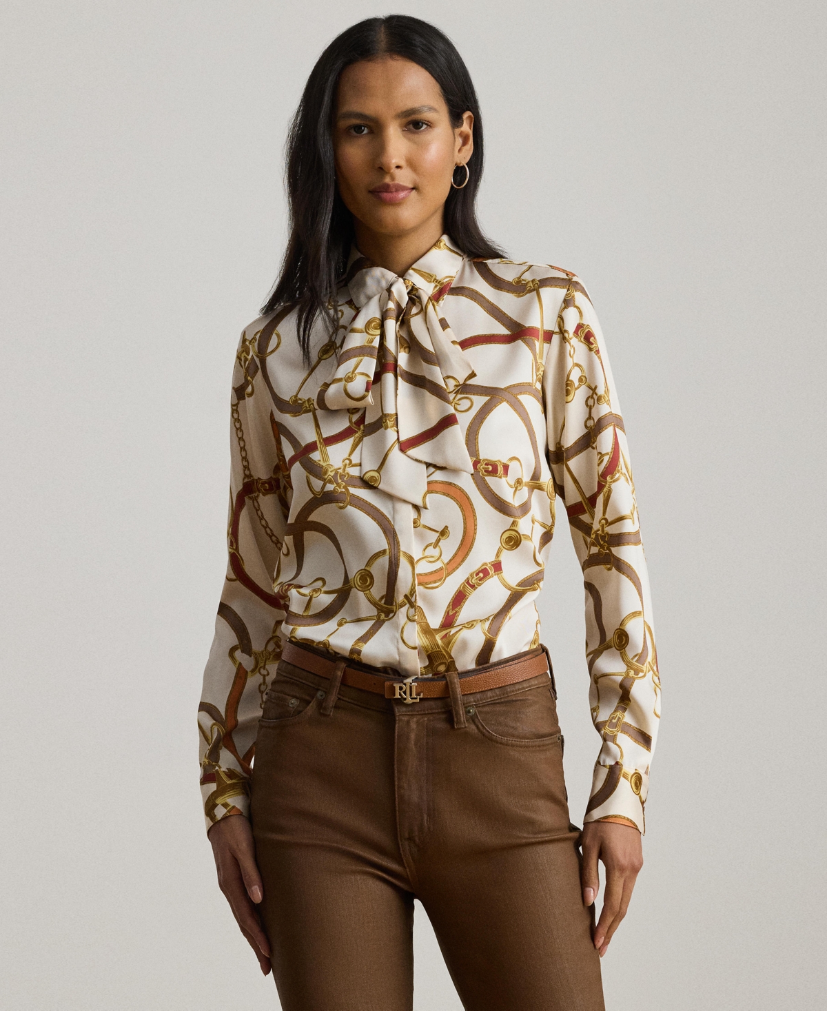 Click here for Lauren Ralph Lauren Womens Classic-Fit Print Twill... prices