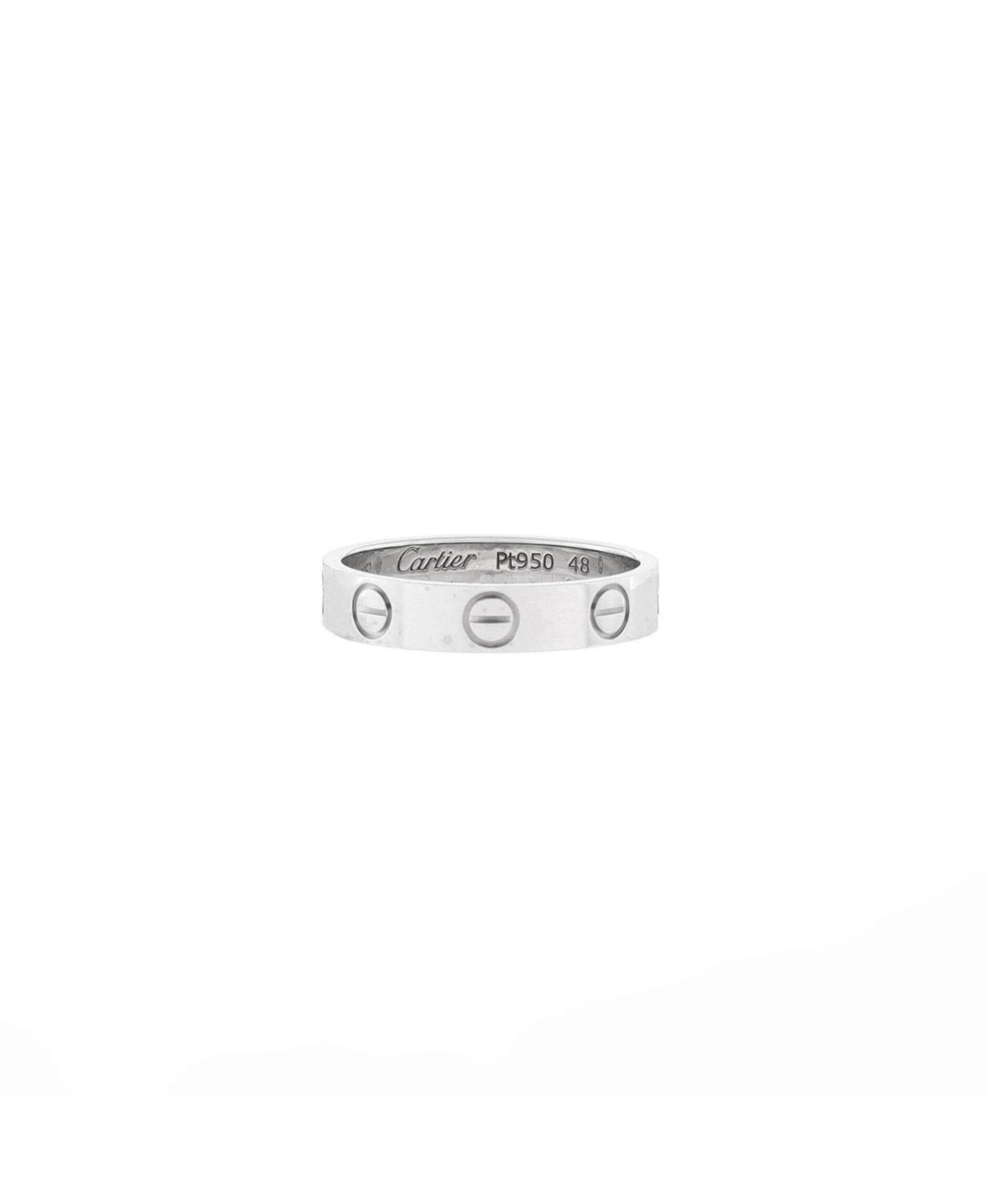 Click here for Pre-Owned Cartier Love Wedding Band Ring - Platinu... prices
